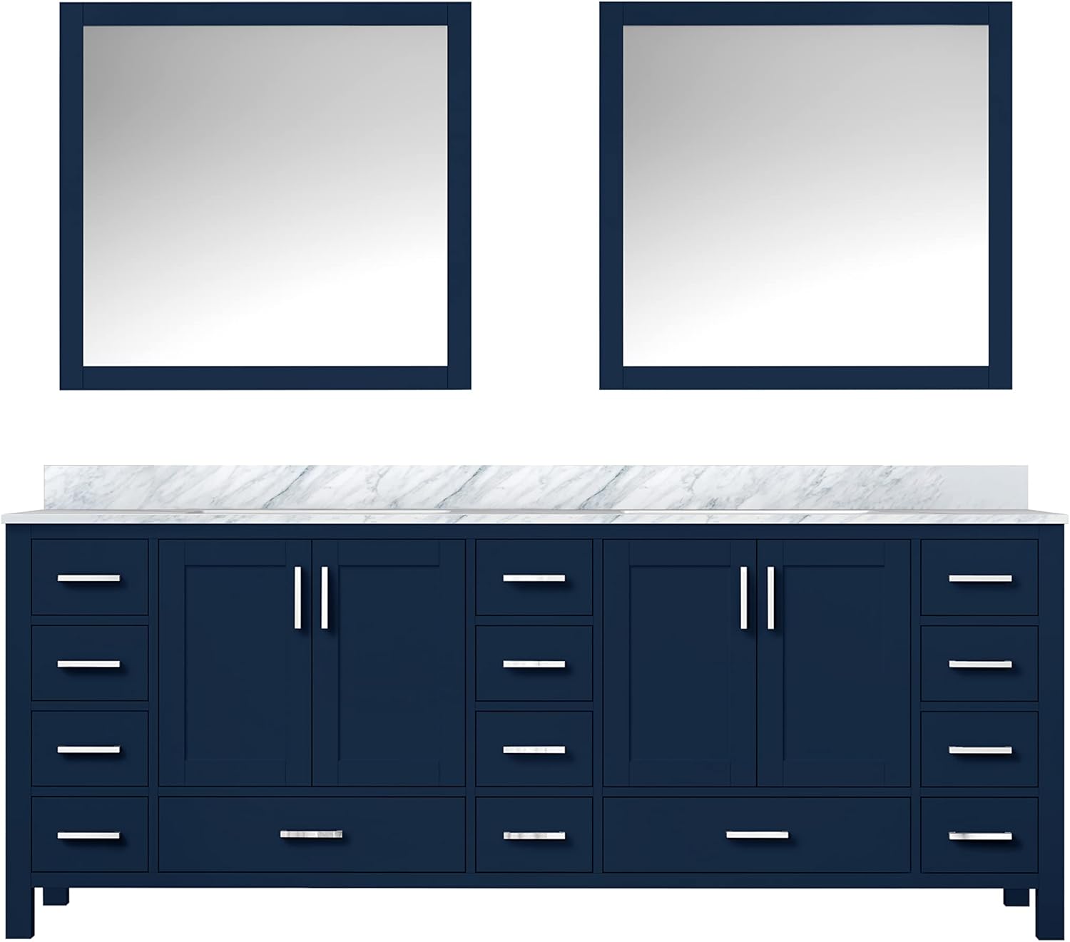 Amazon.com: Bell+Modern Big Sur 84 inch Navy Blue Double Bath Vanity ...