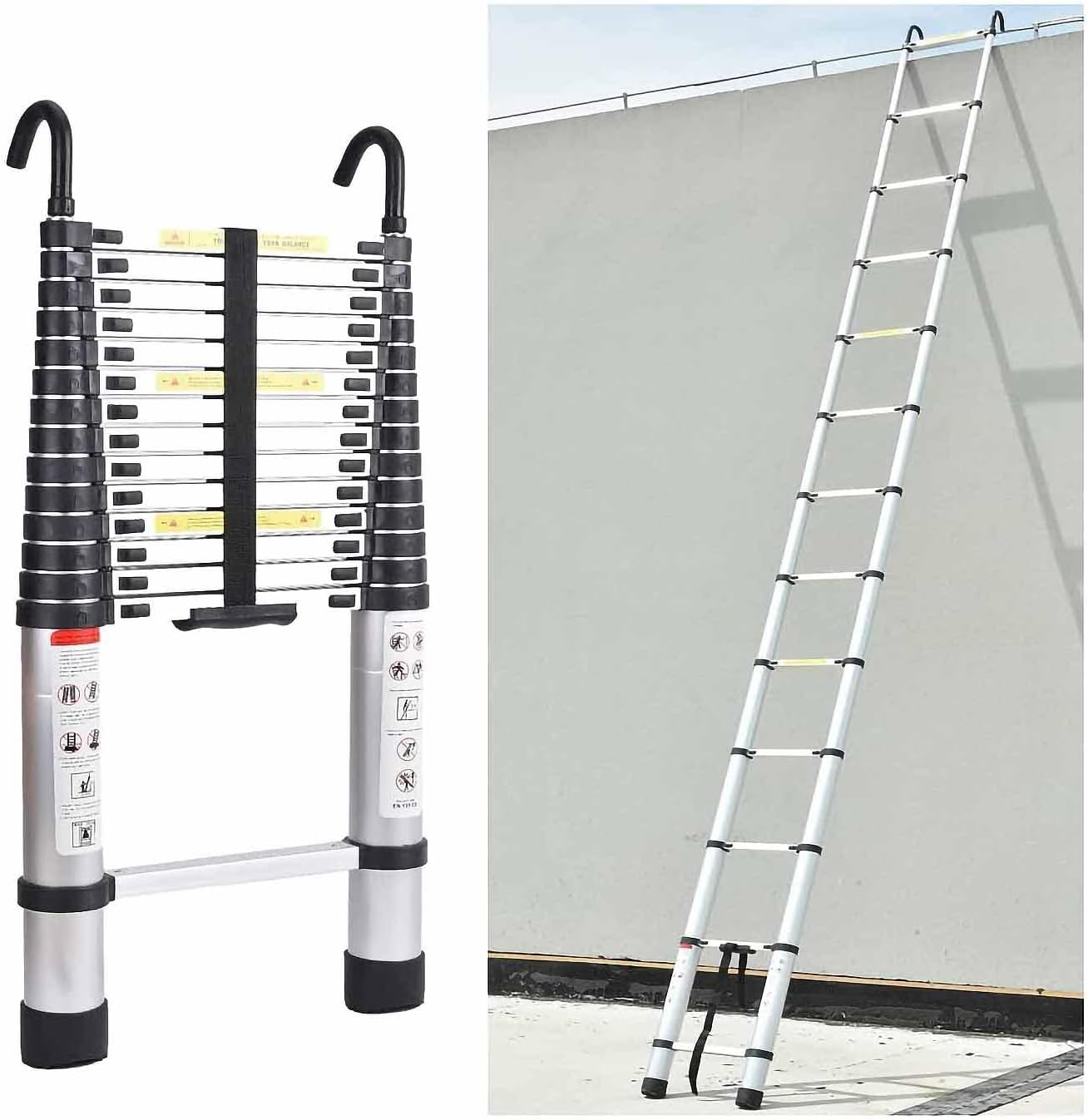 Extendable Ladders 7m/6m/5m/3m/2m/1m Telescoping Ladder Aluminum DIY ...