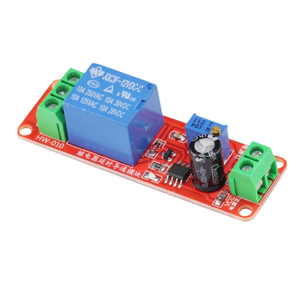 3 PCS NE555 DC 12V 0-10 Seconds Adjustable Delay Timer Relay Switch ...