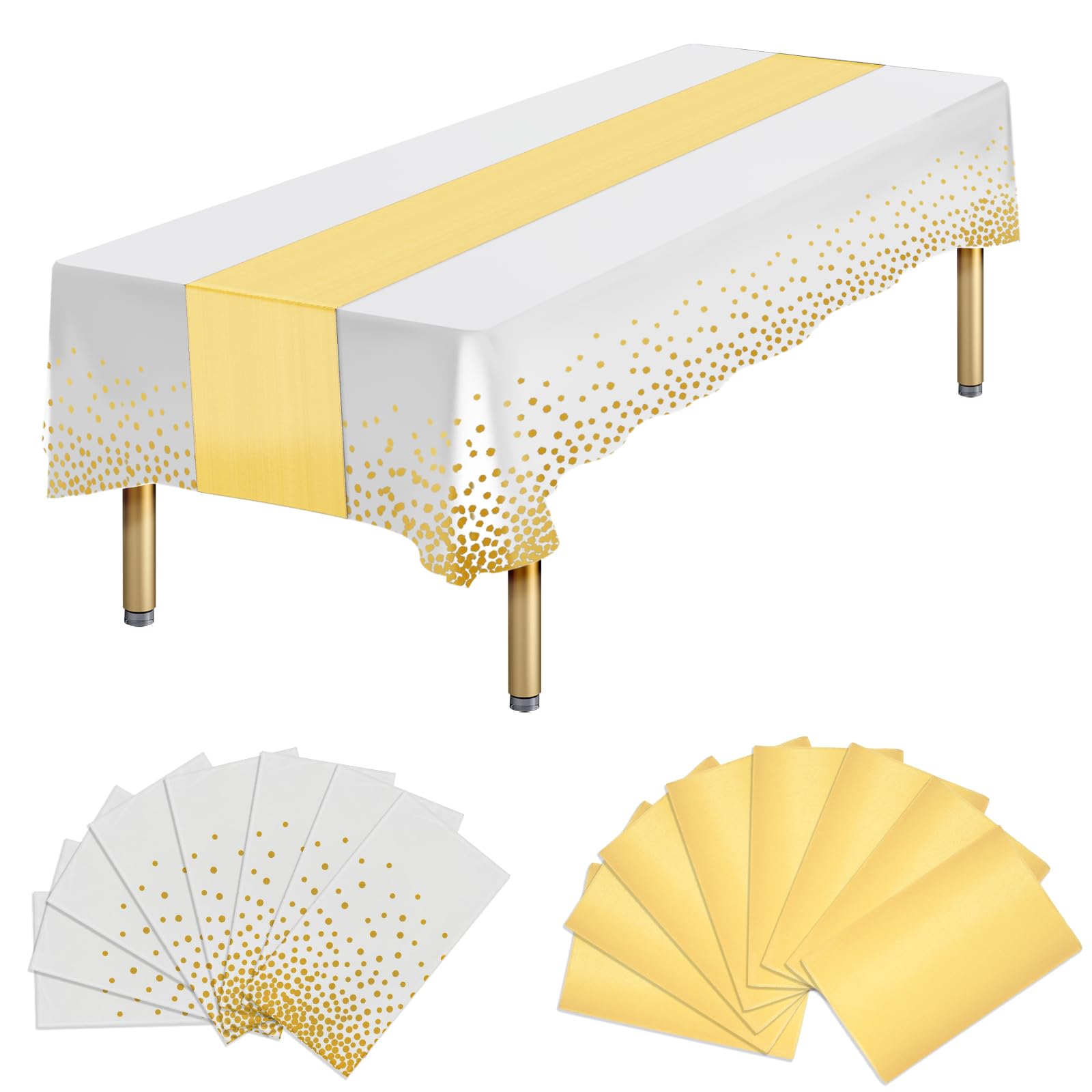 Amazon.com: 16 Packs Plastic Table Cloth Rectangle Table Disposable and ...