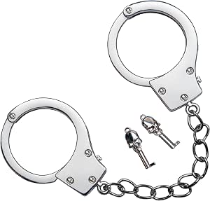 Amazon.com: JOGDRC Handcuffs(Silver),Including Red Gloves and ...