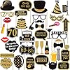 Amazon.com: 70th Birthday Photo Booth Props(41Pcs), 70 Fabulous Party ...