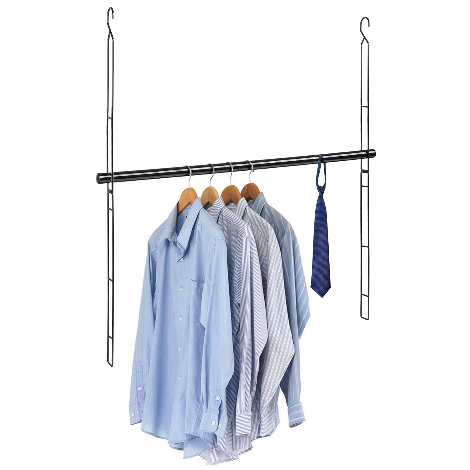 Amazon.com: Closet Hanging Rod, 31.9in Wide Extension Closet Hanging ...