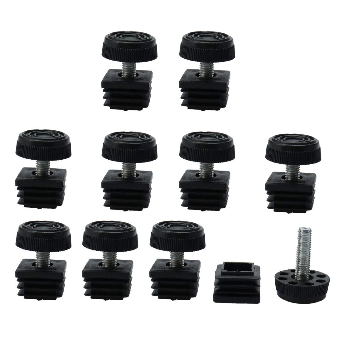 Amazon.com: uxcell Home Metal Adjustable Desk Leg Leveling Foot Insert ...