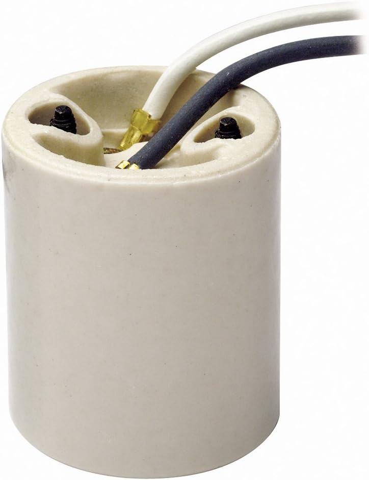 Leviton 167 Medium Base Keyless Incandescent Phenolic Lampholder, Black ...