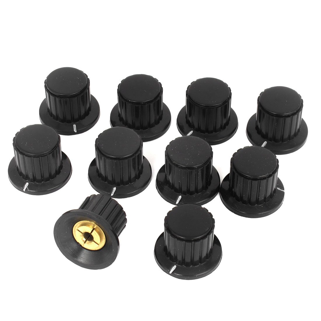 uxcell 10 Pcs 4 mm Shaft Insert Dia Potentiometer Control Rotary Knobs ...