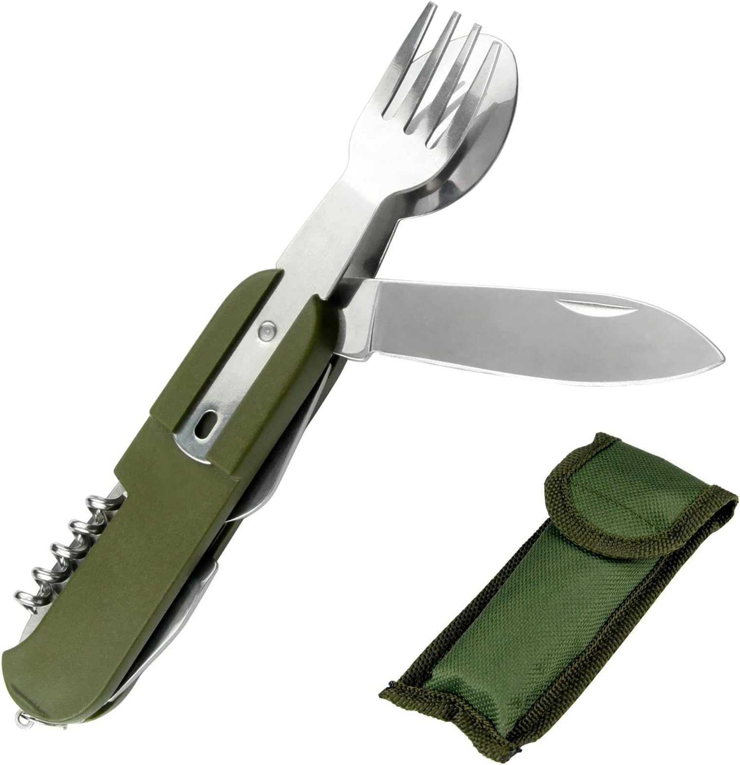 Amazon.com: KINLINK 4-in-1 Camping Utensils 3-Pack, Portable Stainless ...