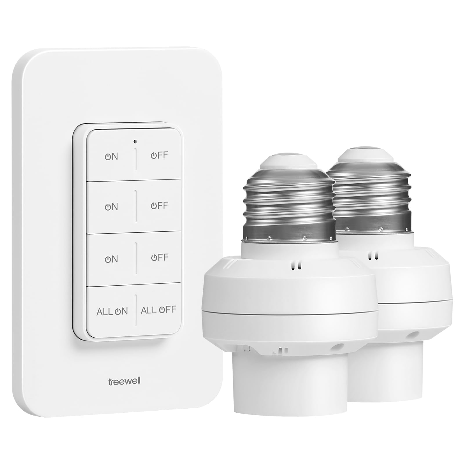 Snapklik.com : TREEWELL Remote Control Light Bulb Socket, 200FT Range ...