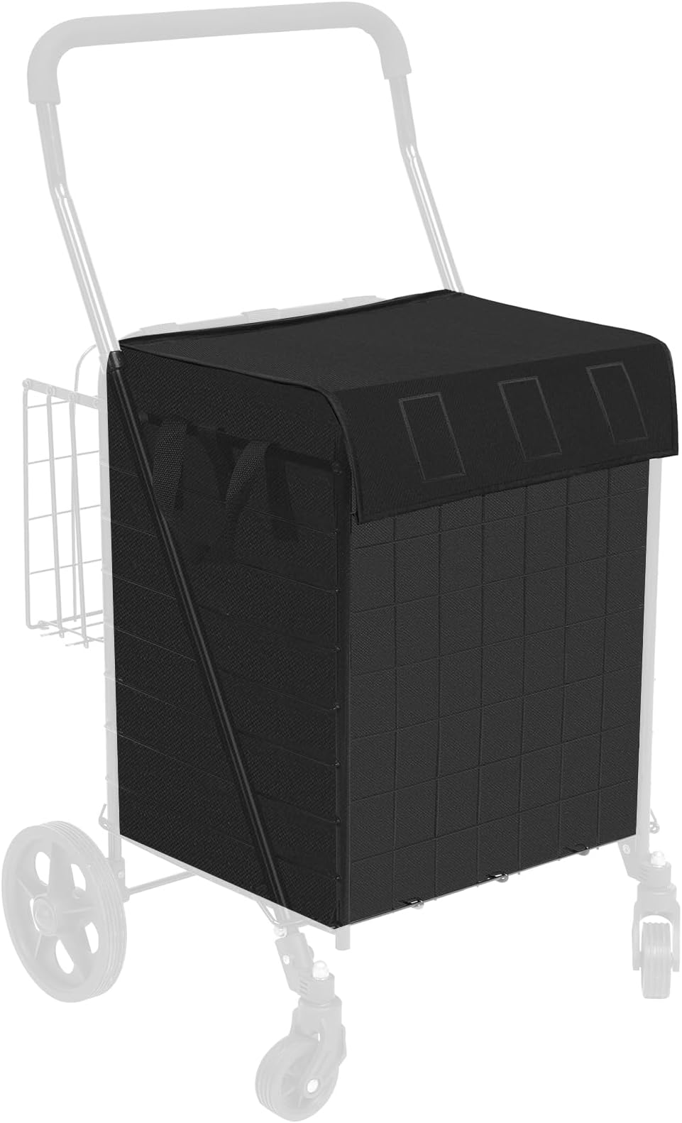Amazon.com: PrimeTrendz Folding Shopping CART Liner Insert with Cover ...