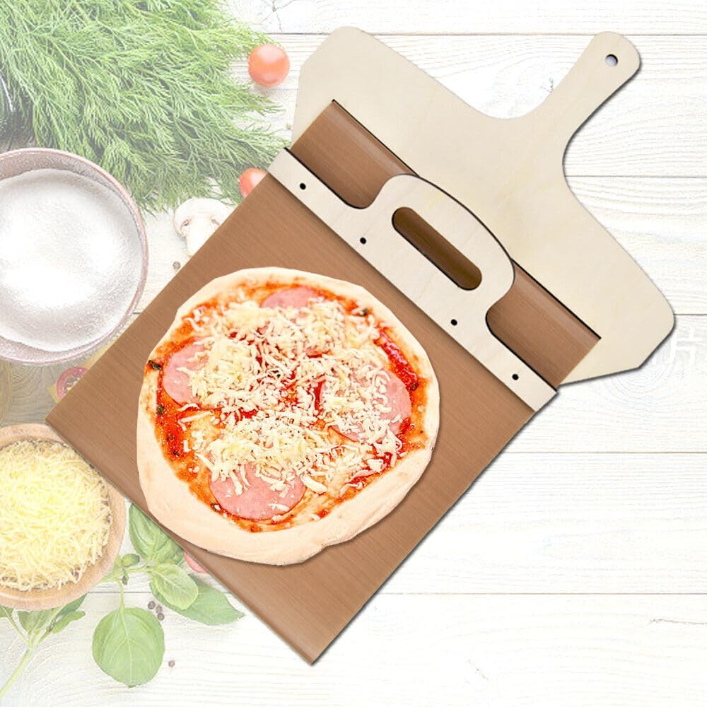 Amazon.com: Premium Sliding Pizza Peel 21''×13'', Non-Stick Pizza Peel ...