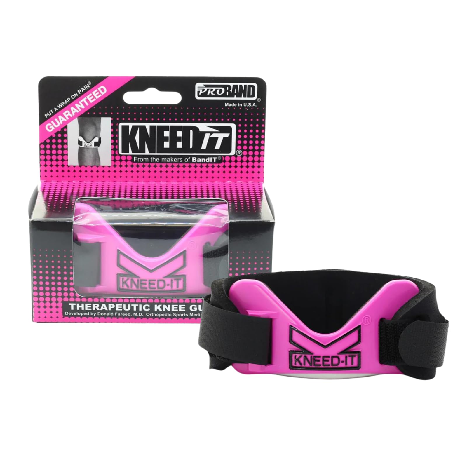 Amazon.com: ProBand - KneedIT - PINK - Compression Band for Knee Pain Relief - Helps Relieve ...