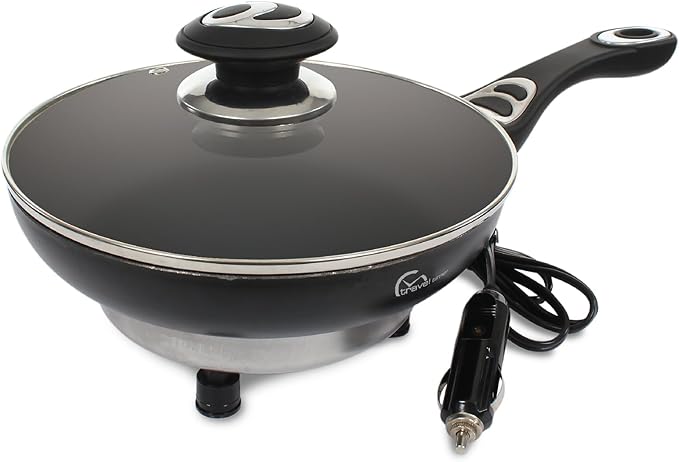 Amazon.com: Travel Time 12V Cooking Pan with Cover – Universal for Most ...