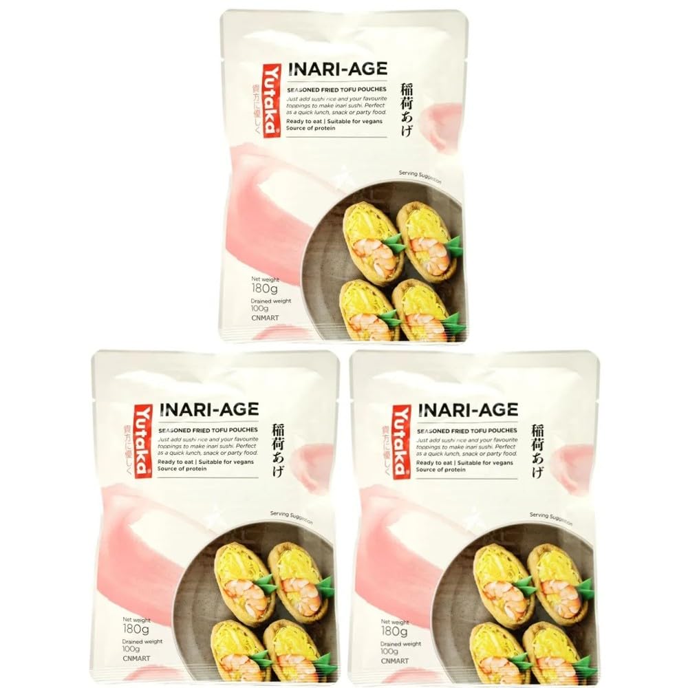 Yutaka Inari Sushi Pockets Seasoned Fried Tofu Pouches Soybean Curd 10 ...