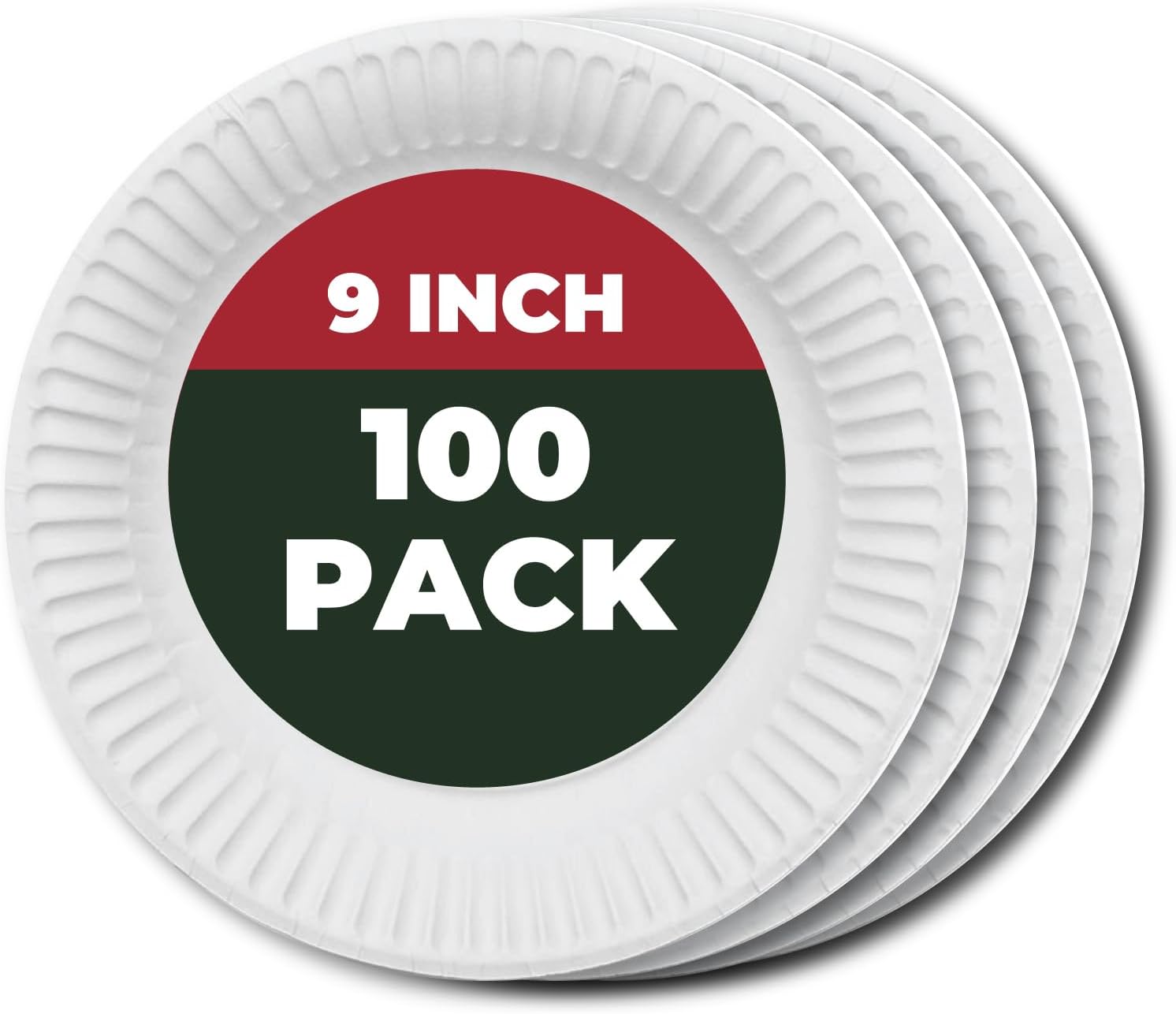Amazon.com: A1-Homes 9 Inch Paper Plates Uncoated 100 Count, Disposable ...