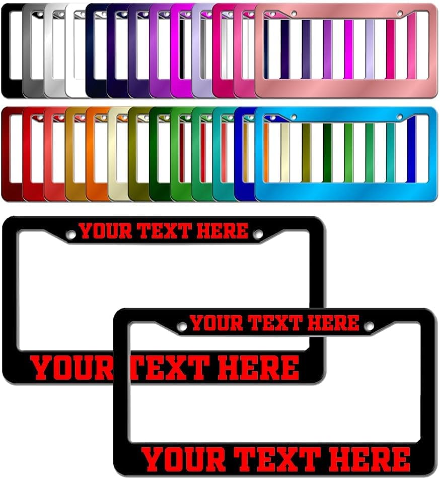 Amazon.com: Customized Personalized License Plate Frame - 1pc - Custom ...