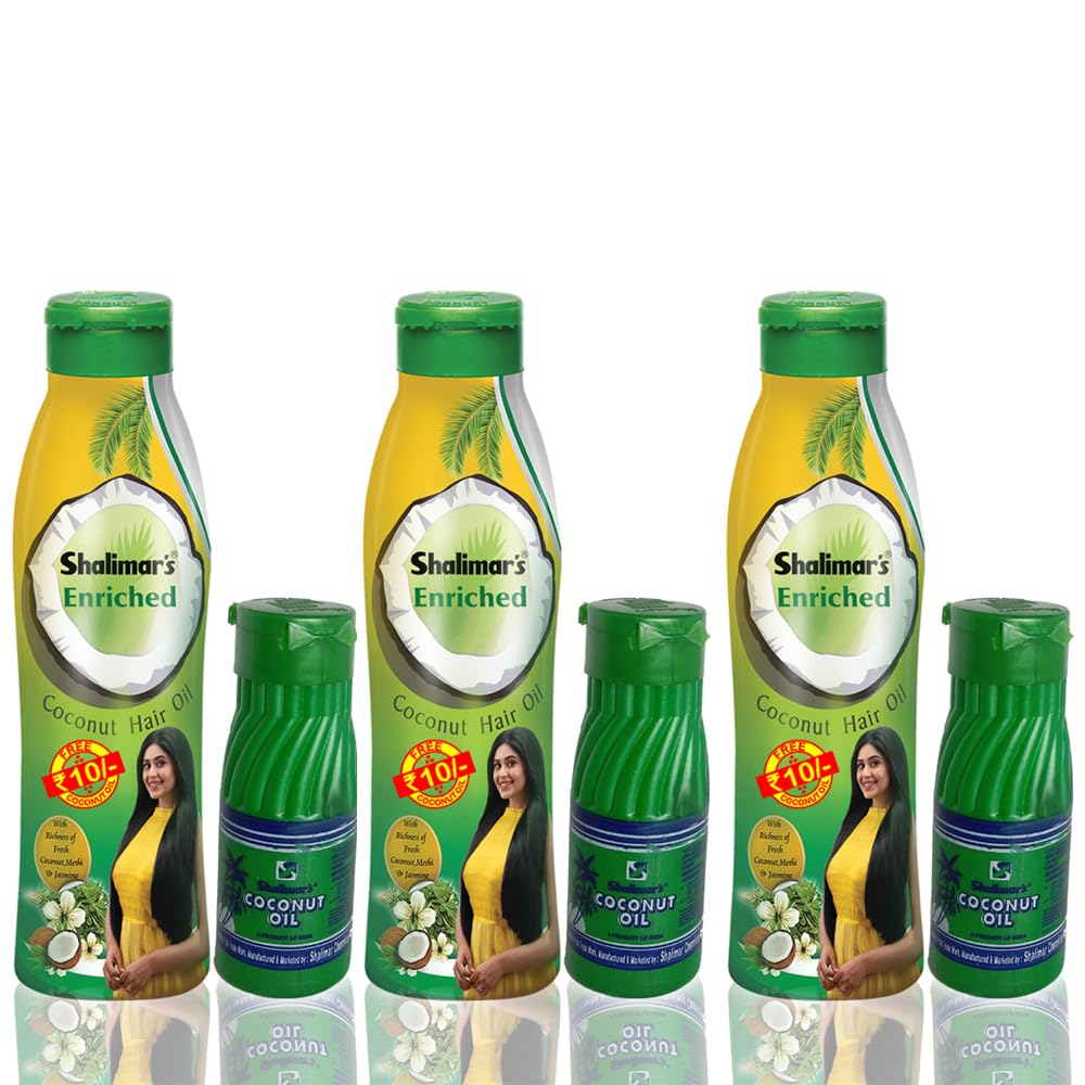 Buy SHALIMARS Enriched Coconut Hair Oil 200 Ml (Pack Of 3) Online at ...