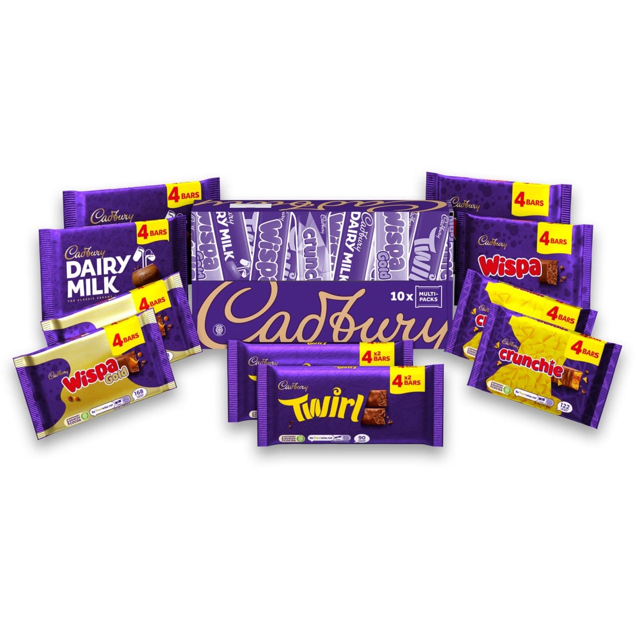 Cadbury Dairy Milk Chocolate Mixed Multipack Collection Gift Box 10 ...