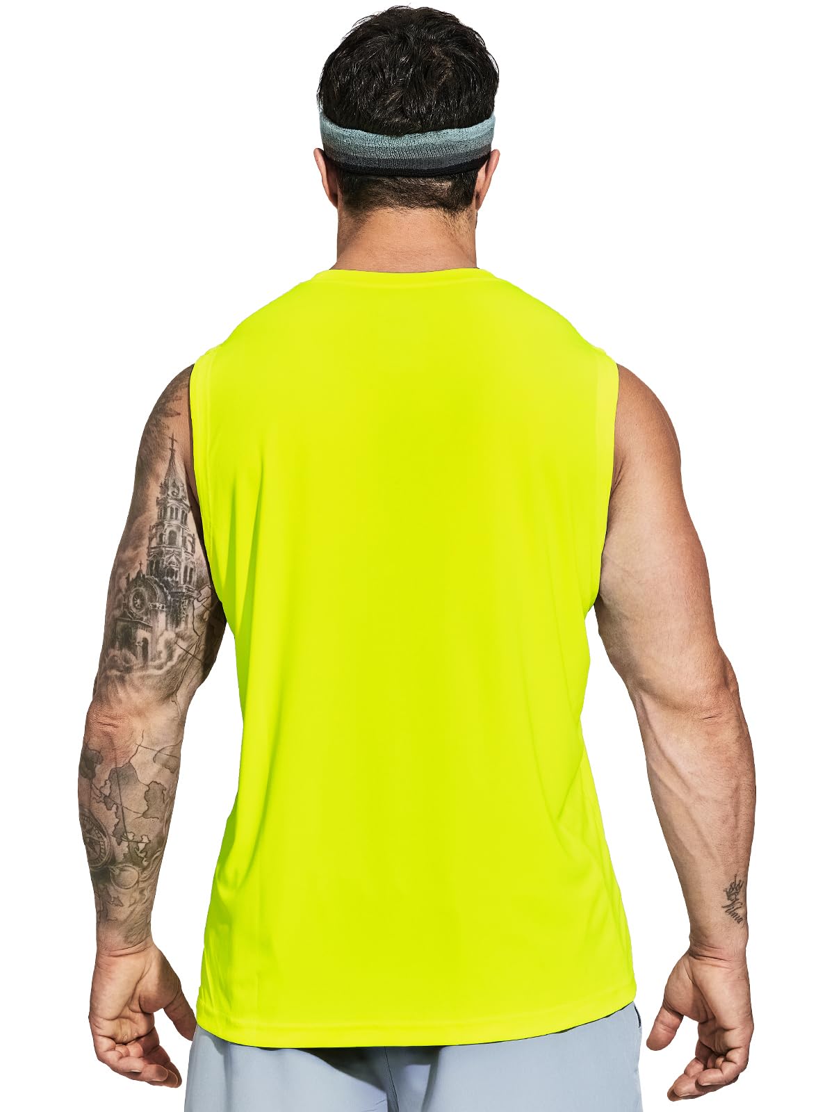 Snapklik.com : Mens UPF 50+ Rash Guard Swim Tank Tops Loose Fit SPF UV ...