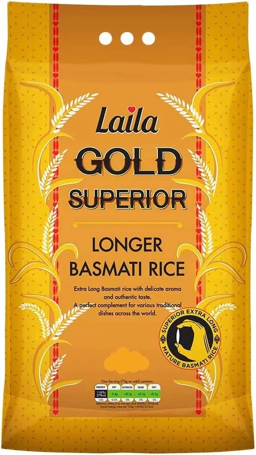 Laila Gold Extra Long Basmati Rice 10Kg at Zane Onus blog