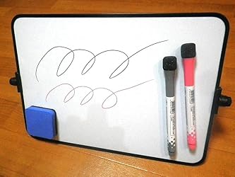 Amazon | NEWYES ホワイトボード 卓上 自立 A3サイズ 両面 360度回転 マグネット対応 壁掛け メッセージボード スタンド付き 小型 メモボード マーカー付き 持ち運び ...