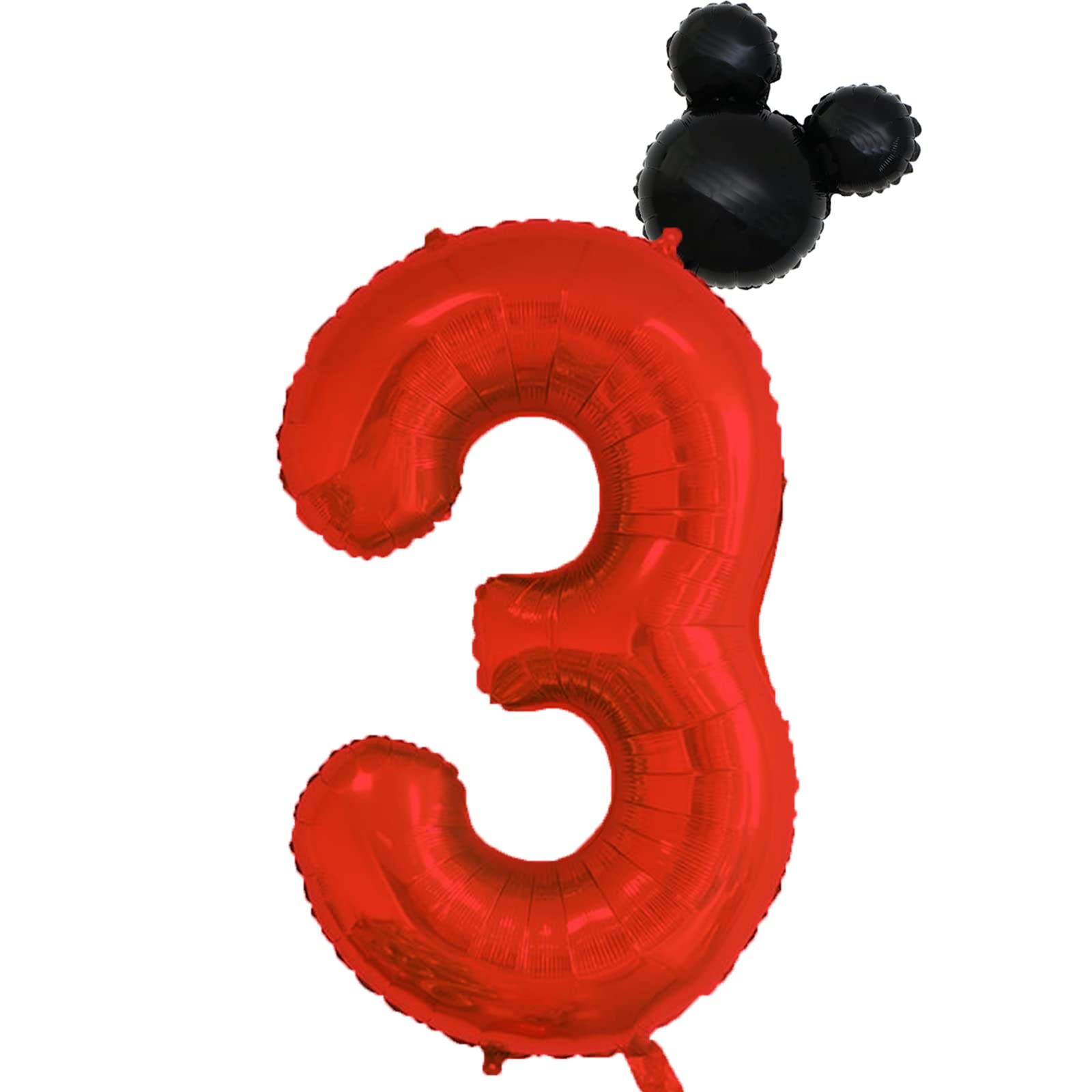 Amazon.com: HIBILDER 2pcs Balloon Set Aluminum Foil, Red Number 3 ...