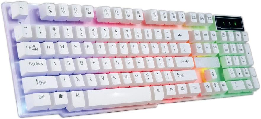 Amazon.com: HHmei Colorful Crack Led Illuminated Backlit USB Wired Pc ...