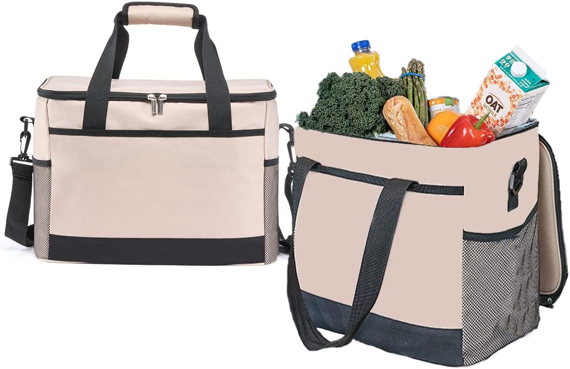 33L Leakproof Insulated Thermal Cooler Lunch Bag Big Capacity Picnic ...