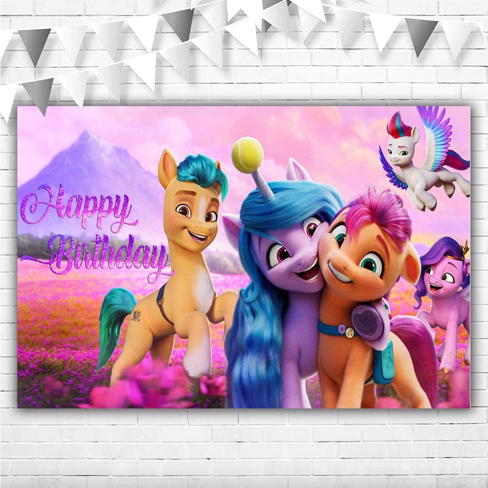 Moonlight Studio My Little Pony Backdrop For Birthday Party 5x3 ...