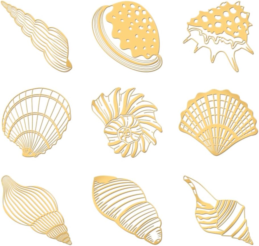 Amazon.com: OLYCRAFT 9pcs 1.6x1.6 Inch Ocean Theme Stickers Sea Shell ...