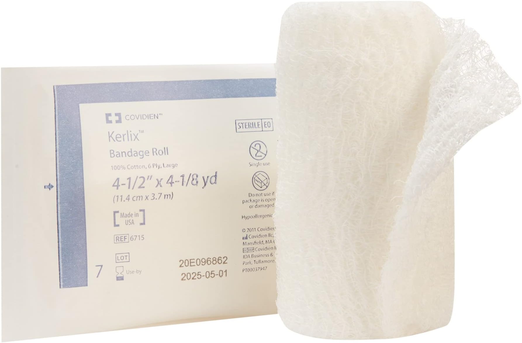 Amazon.com: Kerlix Fluff Bandage Roll Gauze 6-Ply 4-1/2 Inch X 4-1/10 ...