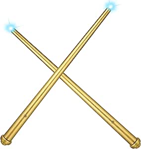 Amazon.com: Gejoy 2 Piece Light up Wand Magic Wizard Wand Princess ...