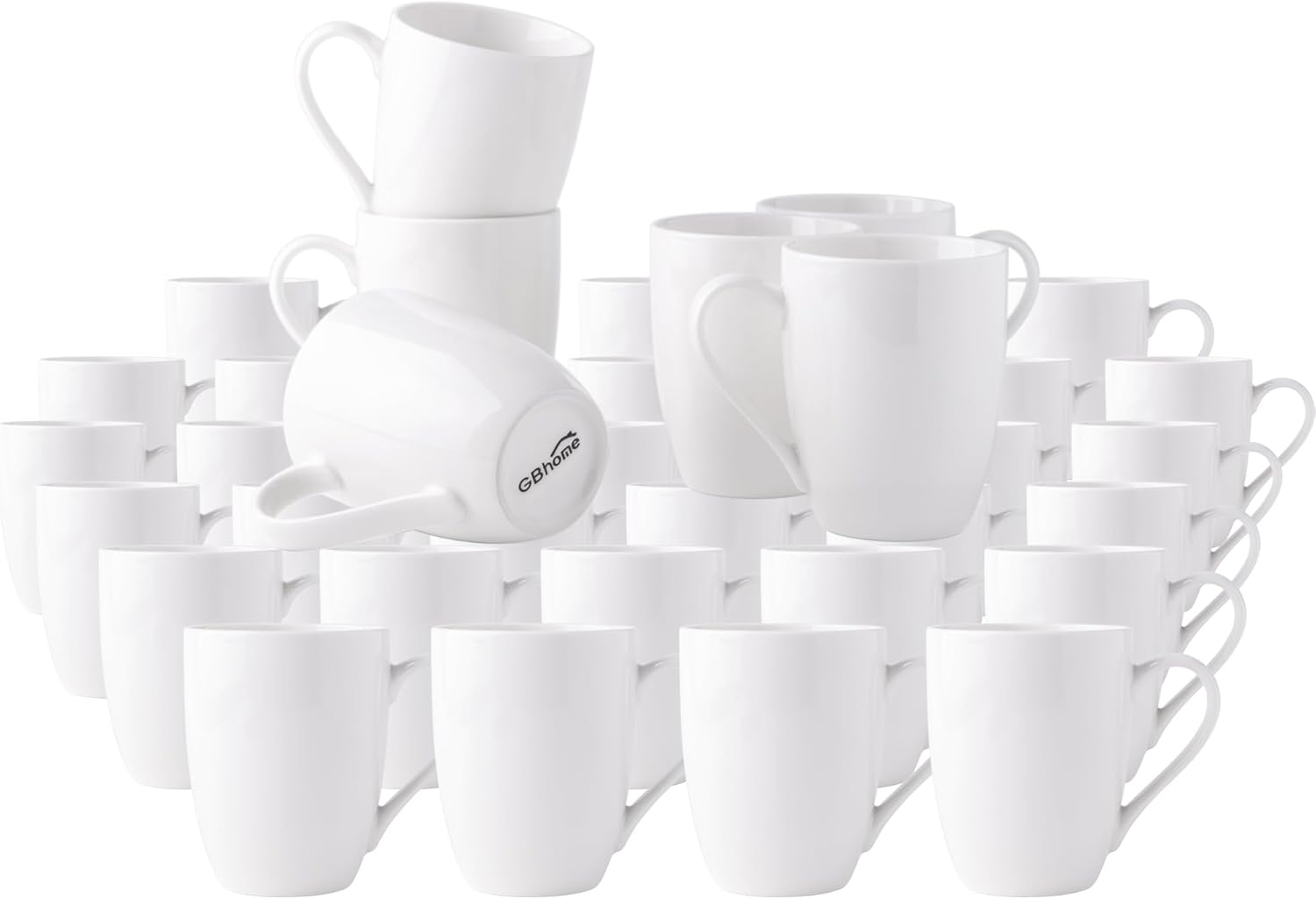 Amazon.com: GBHOME 12 OZ Off White Coffee Mugs, Ceramic Coffee Cups Set ...