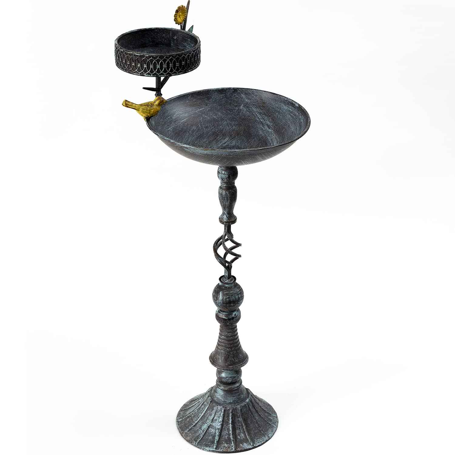 Snapklik.com : Outdoor Bird Bath, Tall Cast Iron Birdbath, Metal ...