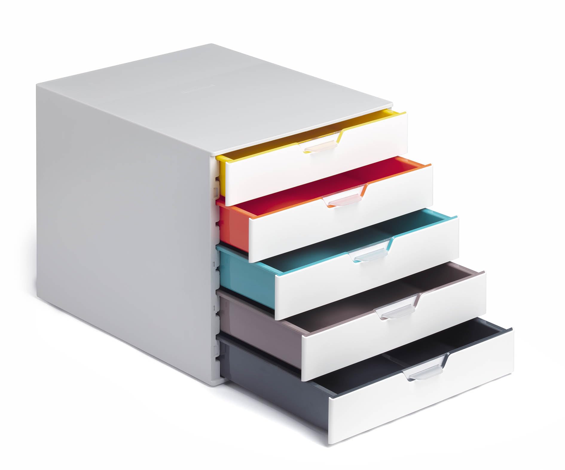 Durable VARICOLOR MIX 5 Drawer Unit | Desktop Drawer Set with 5 Colour ...
