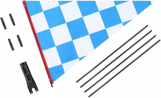Amazon.com : bike flag Safety flag 2m flagpole bicycle flag, off-road ...