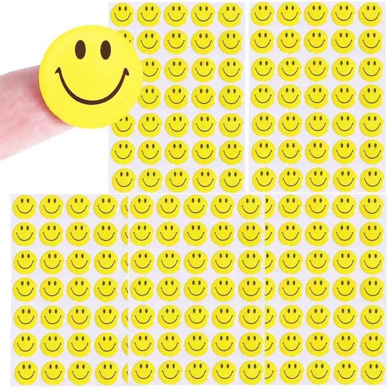 Amazon.com: Smile Face Stickers, Yellow Happy Face Stickers, 1 inch ...
