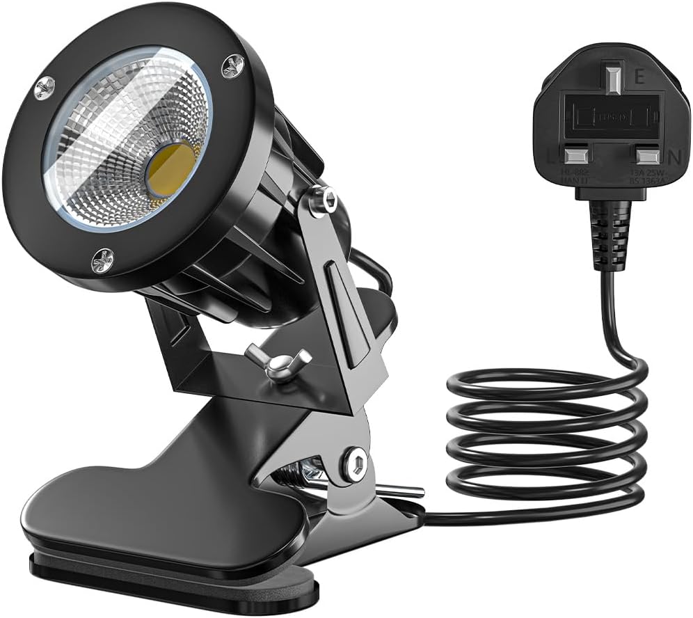 TobeBright 7W LED Spot Lights Outdoor with Clip Plug in Spotlight Clip ...