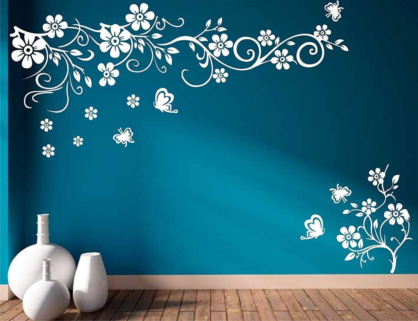 Kayra Decor Large Size Flowers Wall Design Stencils for Wall Painting ...