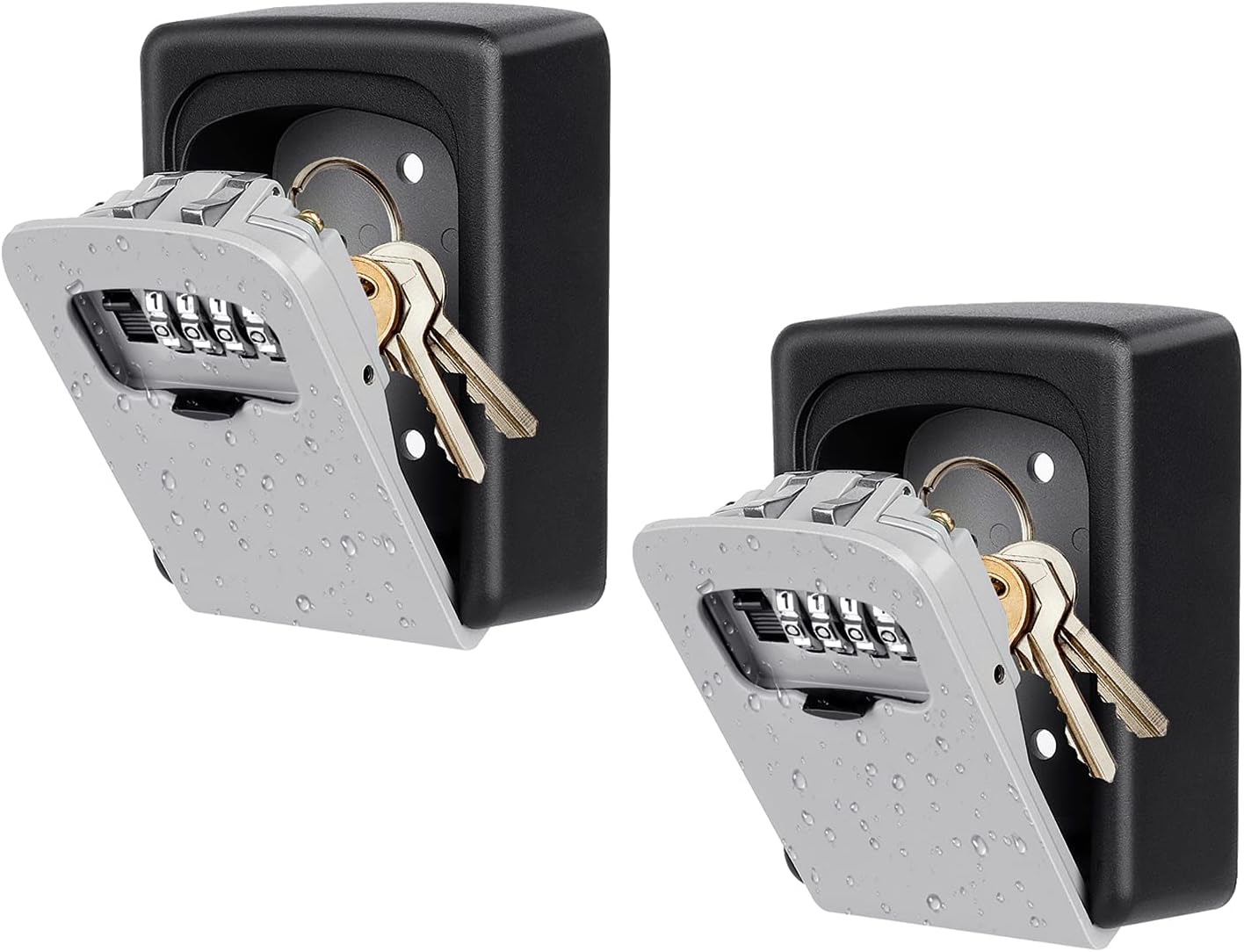 Key Lock Box Wall Mounted, Fayleeko 4 Digit Combination Lockbox for ...