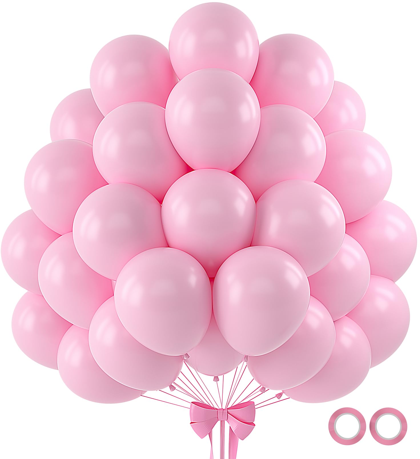 Amazon.com: 110pcs Pastel Pink Balloons 12 Inch Light Pink Latex ...