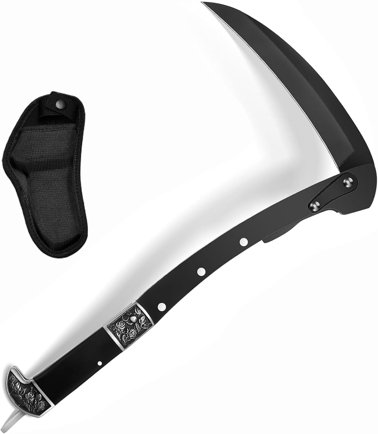 Amazon.com : Folding Sickle, Two Section Foldable Scythe with Wooden ...