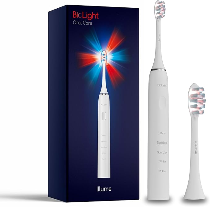 Amazon.com: BIOLIGHT Illume Sonic Electric Toothbrush with Red & Blue ...