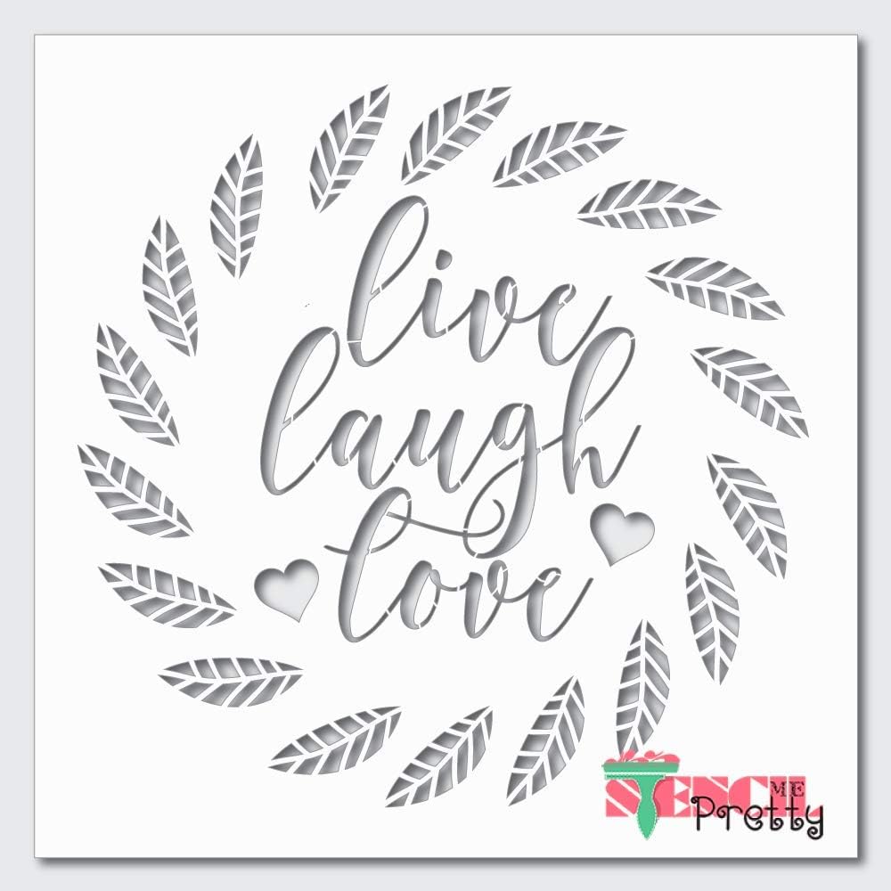 Amazon.com: Live Laugh Love Home Decor Leaf Border Family Stencil Best ...