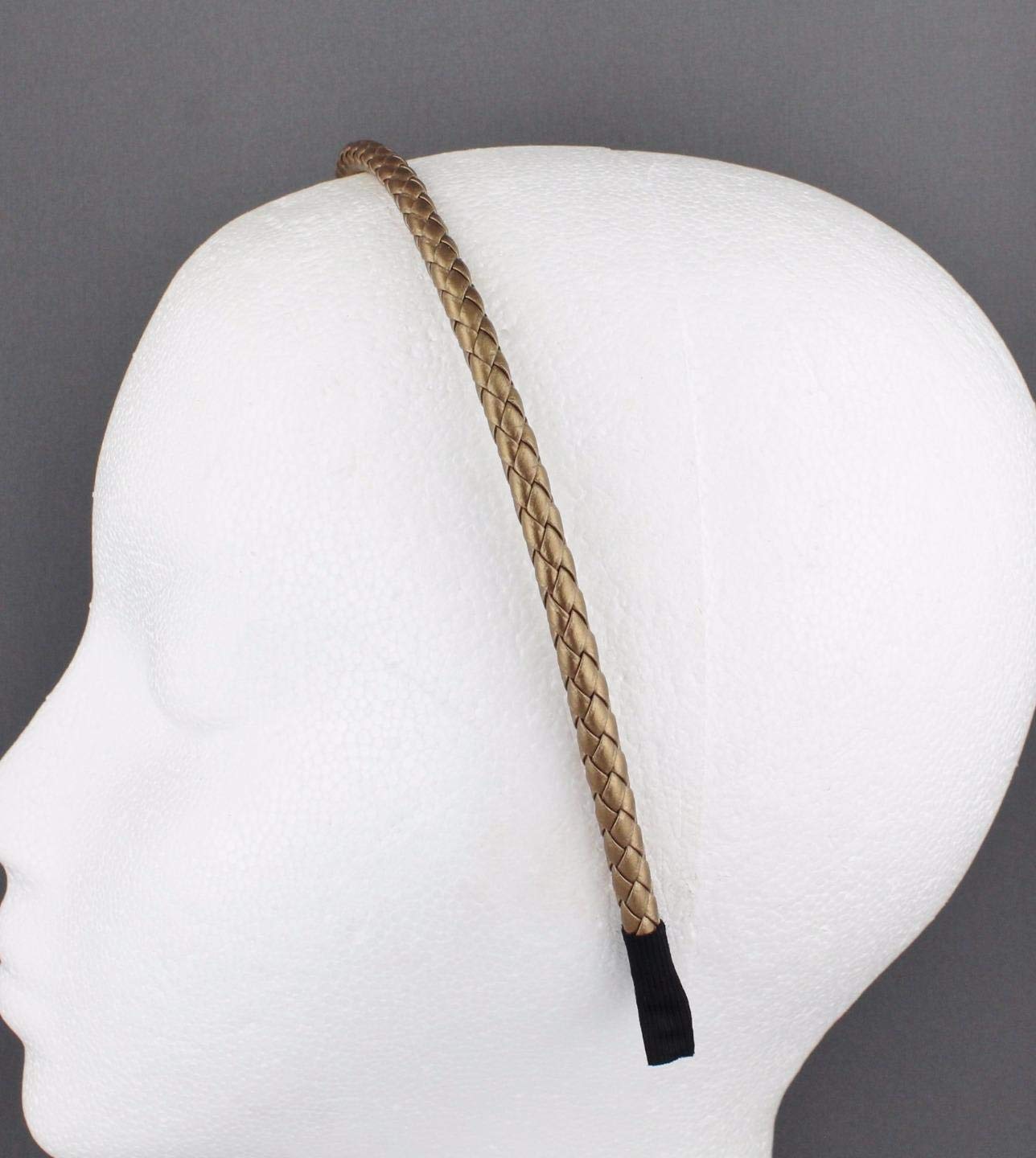 Amazon.com : Copper Headband Braid Faux Leather Braided Hair Band ...
