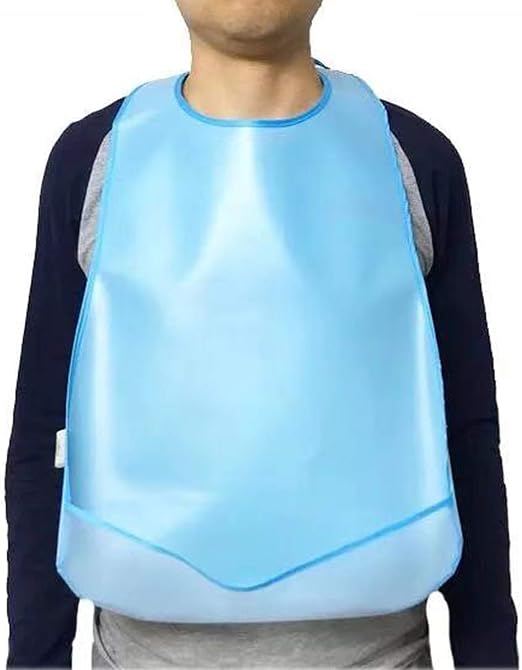 YYGMSS Silicone Adult Bibs with Crumb Catcher, Waterproof Bibs for ...
