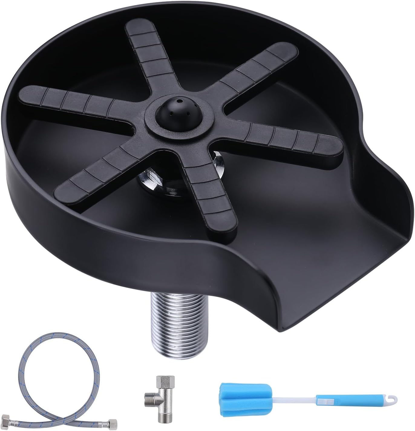 Bottle Washer for Kitchen Sink: iVIGA Matte Black Glass Rinser ...