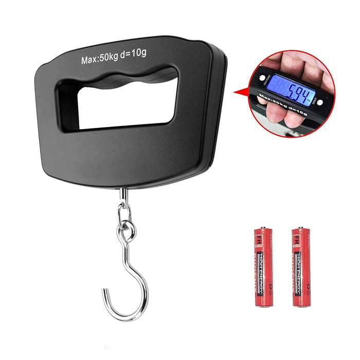 Buy Digital Luggage Scale, 50kg/ 110lb Electronic Travel Scales Fishing ...
