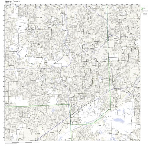 Downers Grove, IL ZIP Code Map Not Laminated: Amazon.com: Office Products