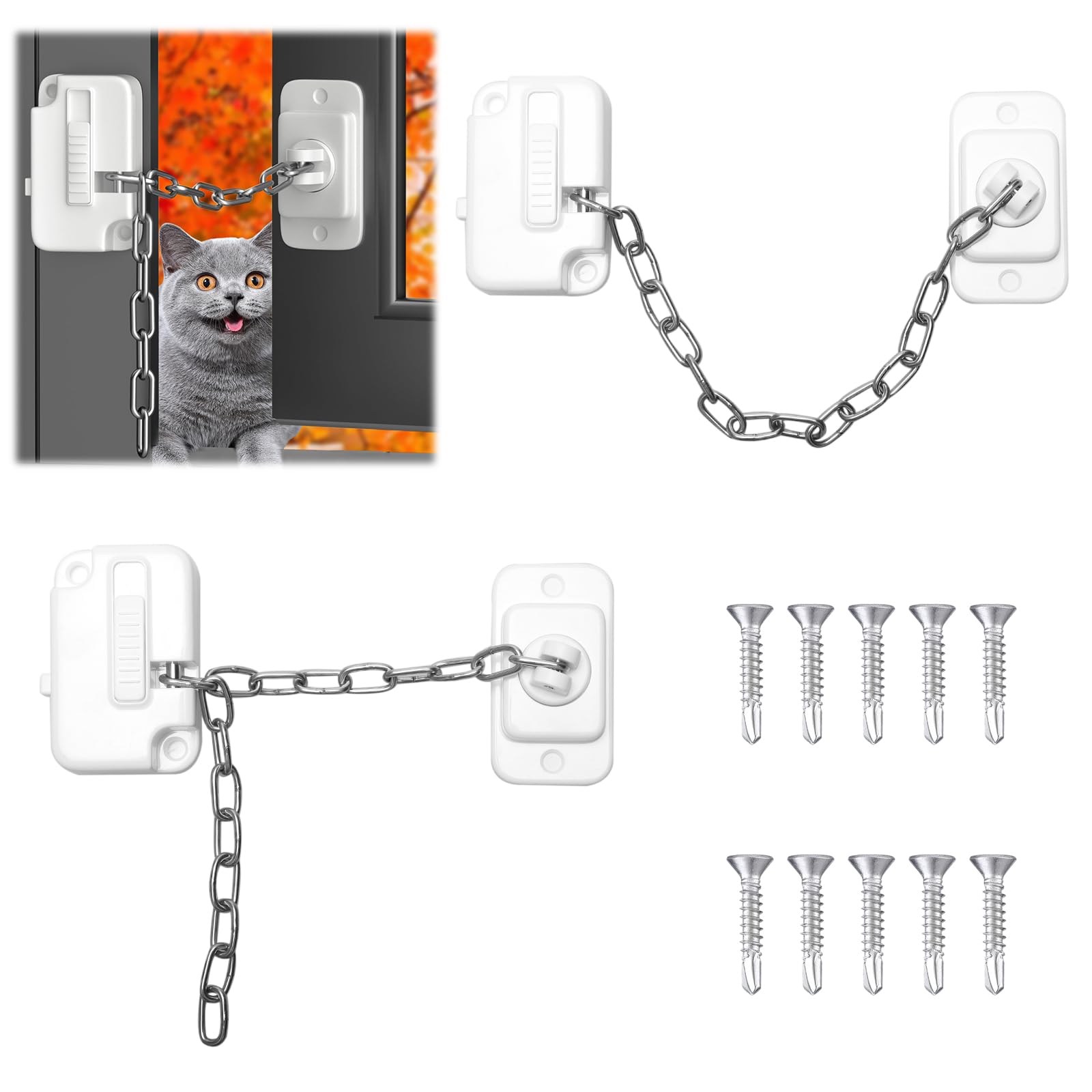 2PCS Window Locks Child Safety Adjustable Sliding Window Restrictors ...