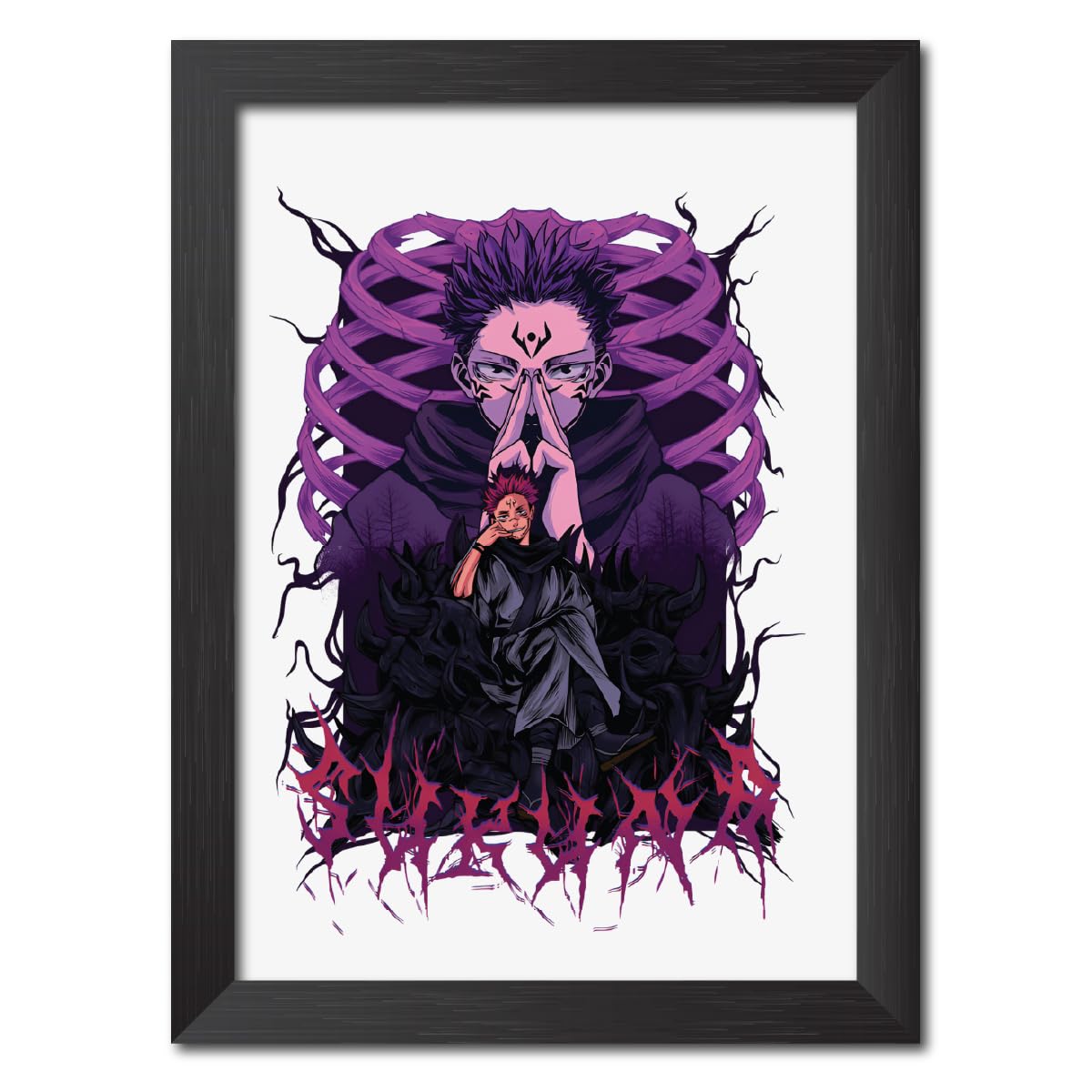 TenorArts Sukuna Poster Jujutsu Kaisen Anime Laminated Posters Framed ...